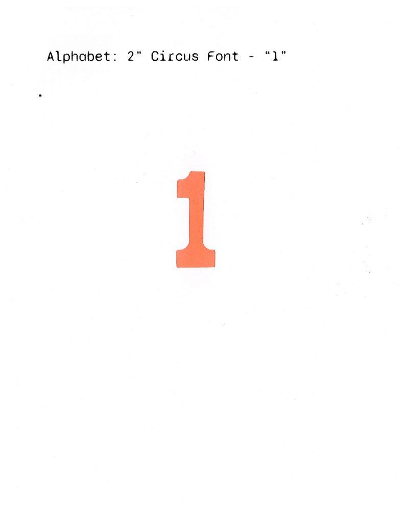 Die Cut Numbers – Morris Area Public Library